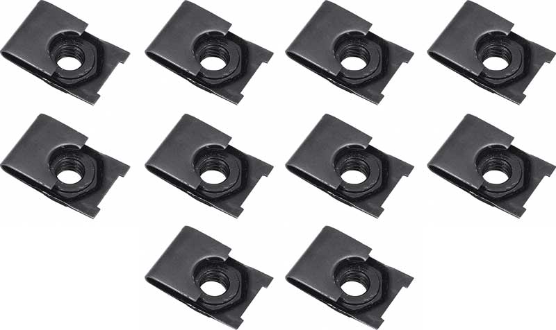 J-Type Clip Nut Set, Fits 5/16-18 bolts, Black Phosphate Coated, 10 ...