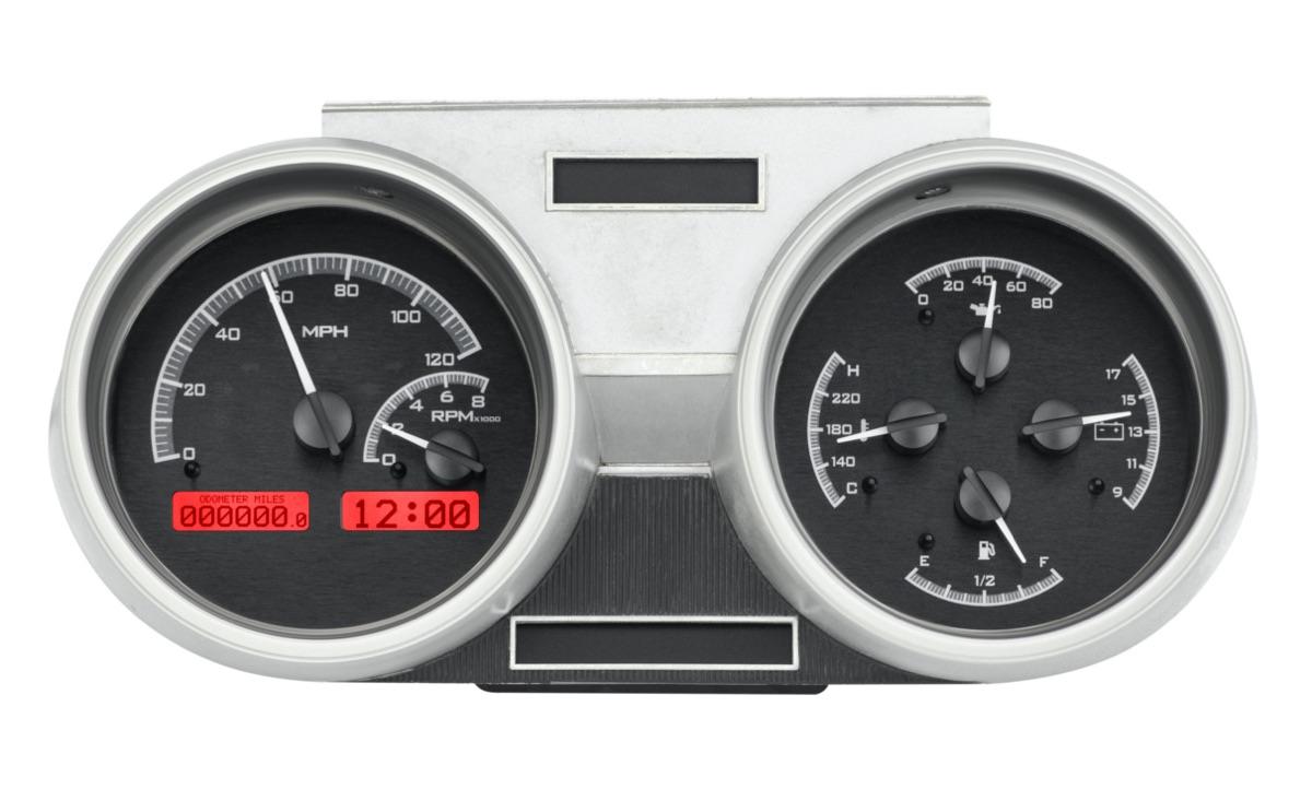 1966-67 Oldsmobile Cutlass VHX System, Black Alloy Style Face, Red ...