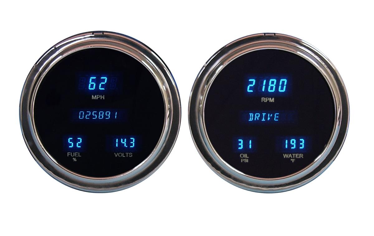 54 Chevy truck VFD system w/Blue and Teal Lenses - Dakota Digital VFD3 ...