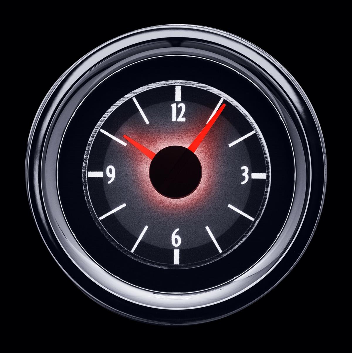 1955-56 Chevy Car Analog Clock, Silver Alloy Style Face, White Display ...