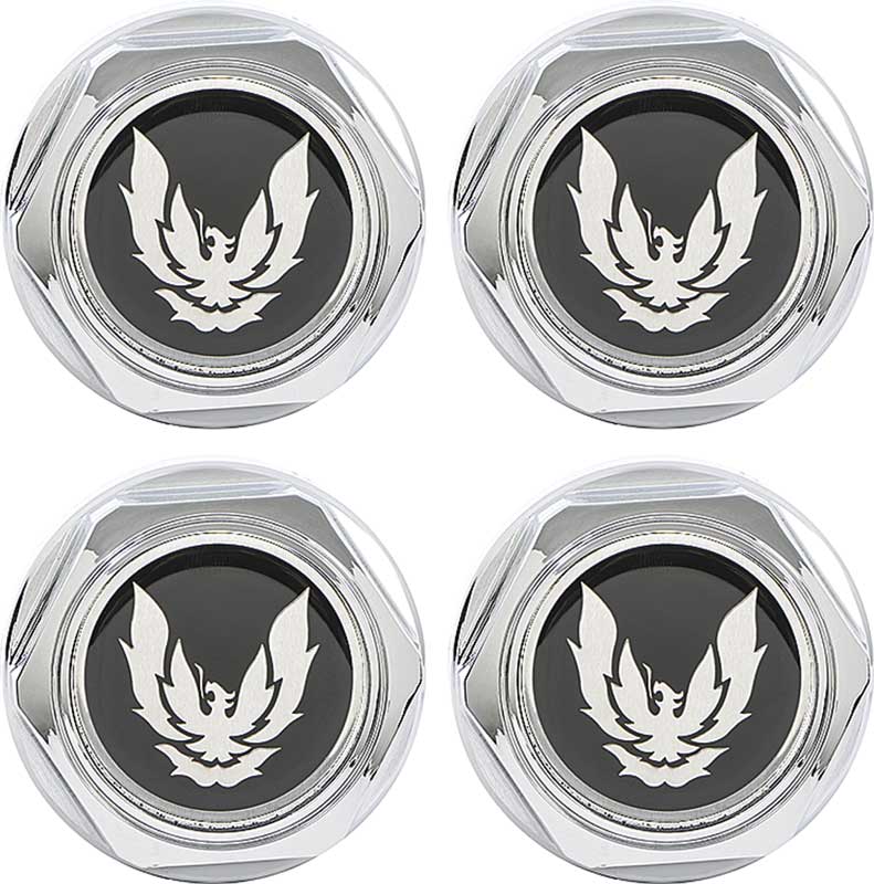 1982-92 Firebird - Wheel Center Cap Set - Chrome with Late Silver Bird ...