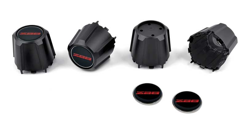 1982-92 Camaro Z28 N90 Wheel Black Center Cap With Domed Poly Red Z28 ...