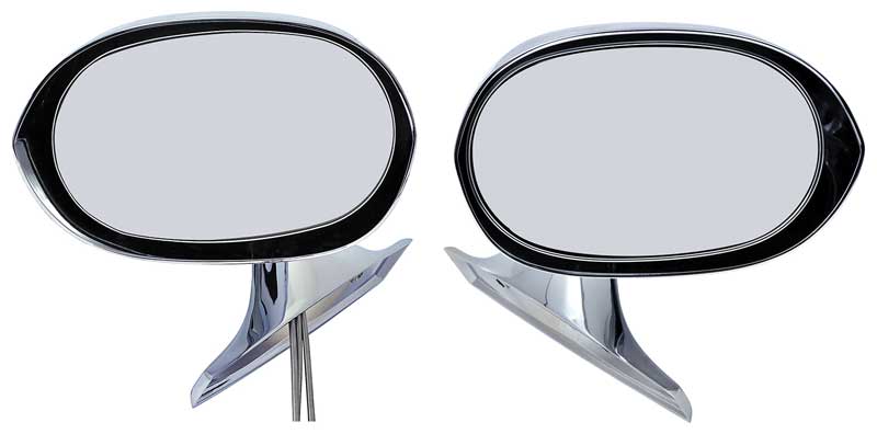 1971-74 Mopar B & E-Body Chrome Bullet Outer Door Mirrors Pair - OER ...