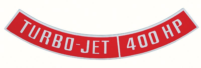 1965-73 Chevrolet 400 HP Turbo-Jet Air Cleaner Emblem Die-Cast - OER ...