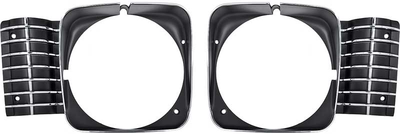 1969-72 Chevrolet Nova Headlamp Bezels Pair "Show Quality" - OER C1671 ...
