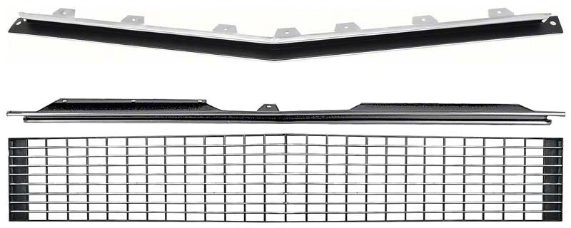 1967-68 Camaro RS Stage 1 Grill Kit Grill and Grill Moldings Only With ...