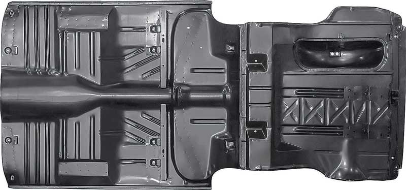 1955-57 Bel Air Complete Floor Pan & Trunk Pan with Braces 2 door ...