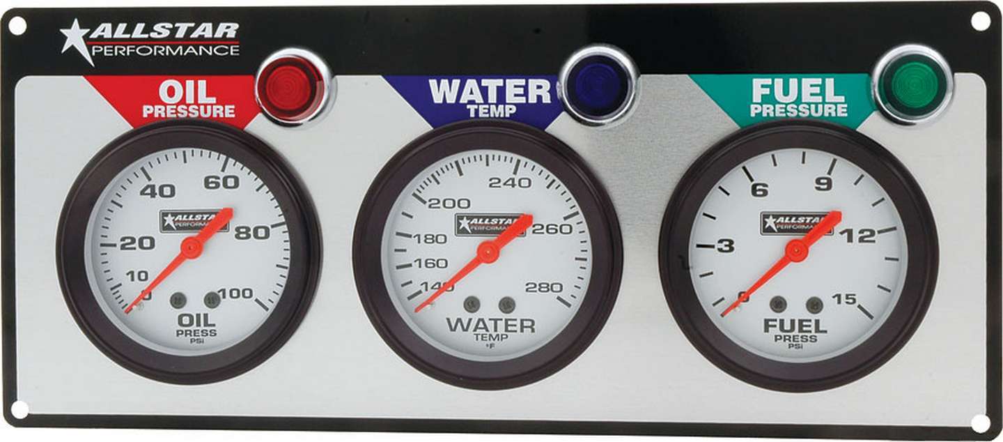 3 Gauge Panel ALL OP/WT/FP - Allstar Performance - Restoration Performance