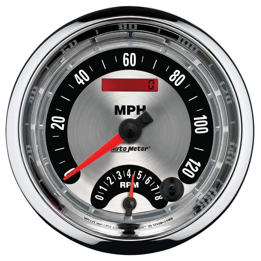 Auto Meter American Muscle Series 5" 120 MPH Speedometer / 8,000 RPM ...