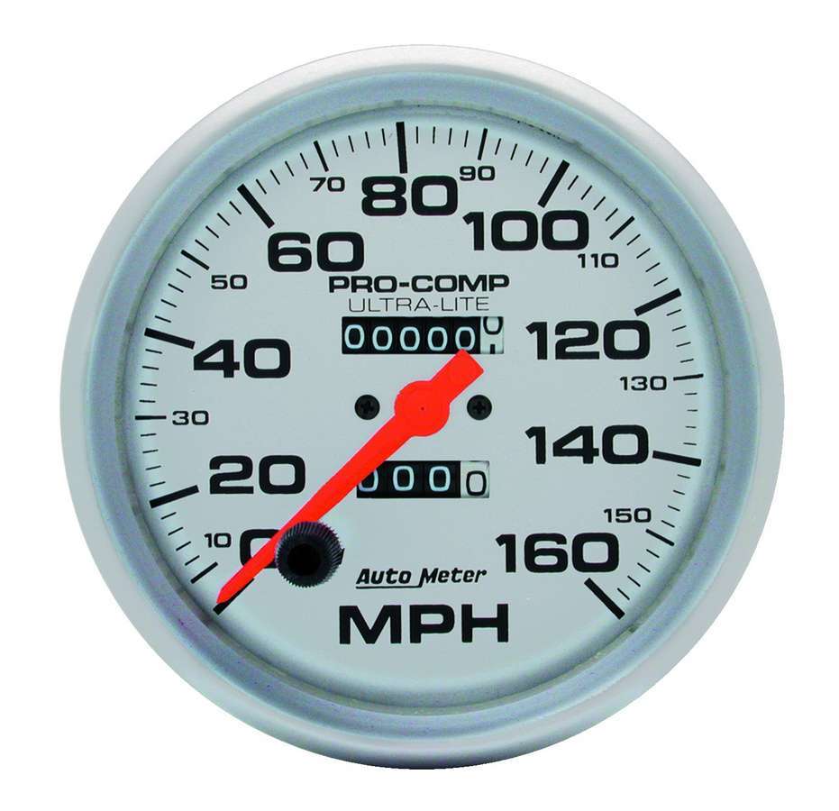 Auto Meter Ultra-Lite 5" 160 MPH Mechanical In Dash Speedometer ...