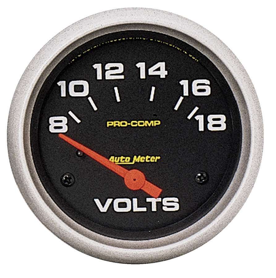 Auto Meter Pro Comp Series 2-5/8" 8-18 Volts Short Sweep Electric ...