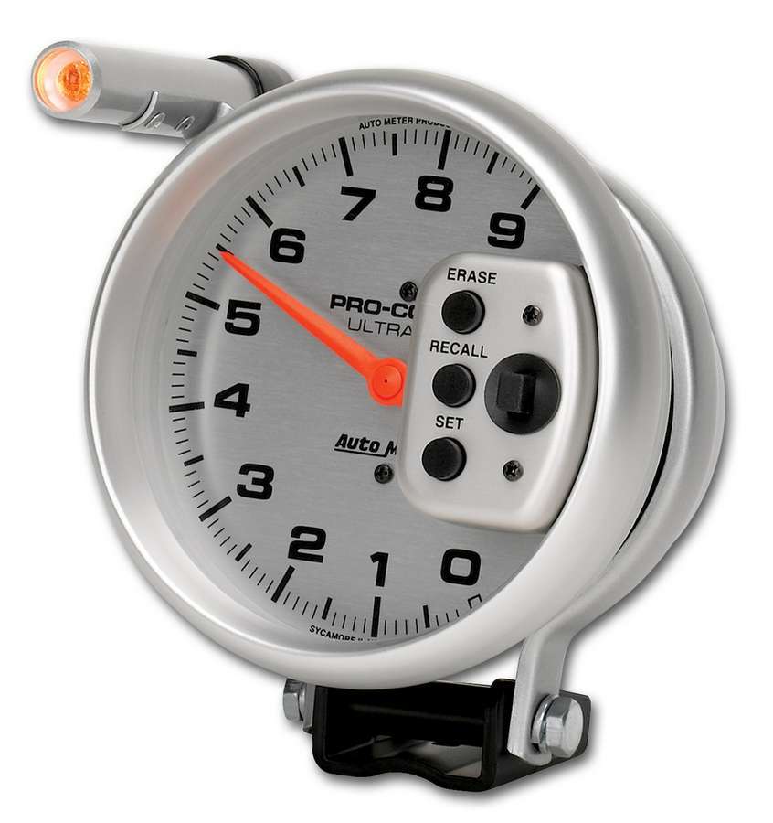 Auto Meter Ultra-Lite 5" 9,000 RPM Pedestal Mount Tachometer Single ...