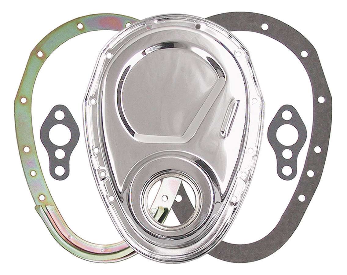 SBC 2-Piece Timing Cover Chrome - Trans-Dapt - Restoration Performance