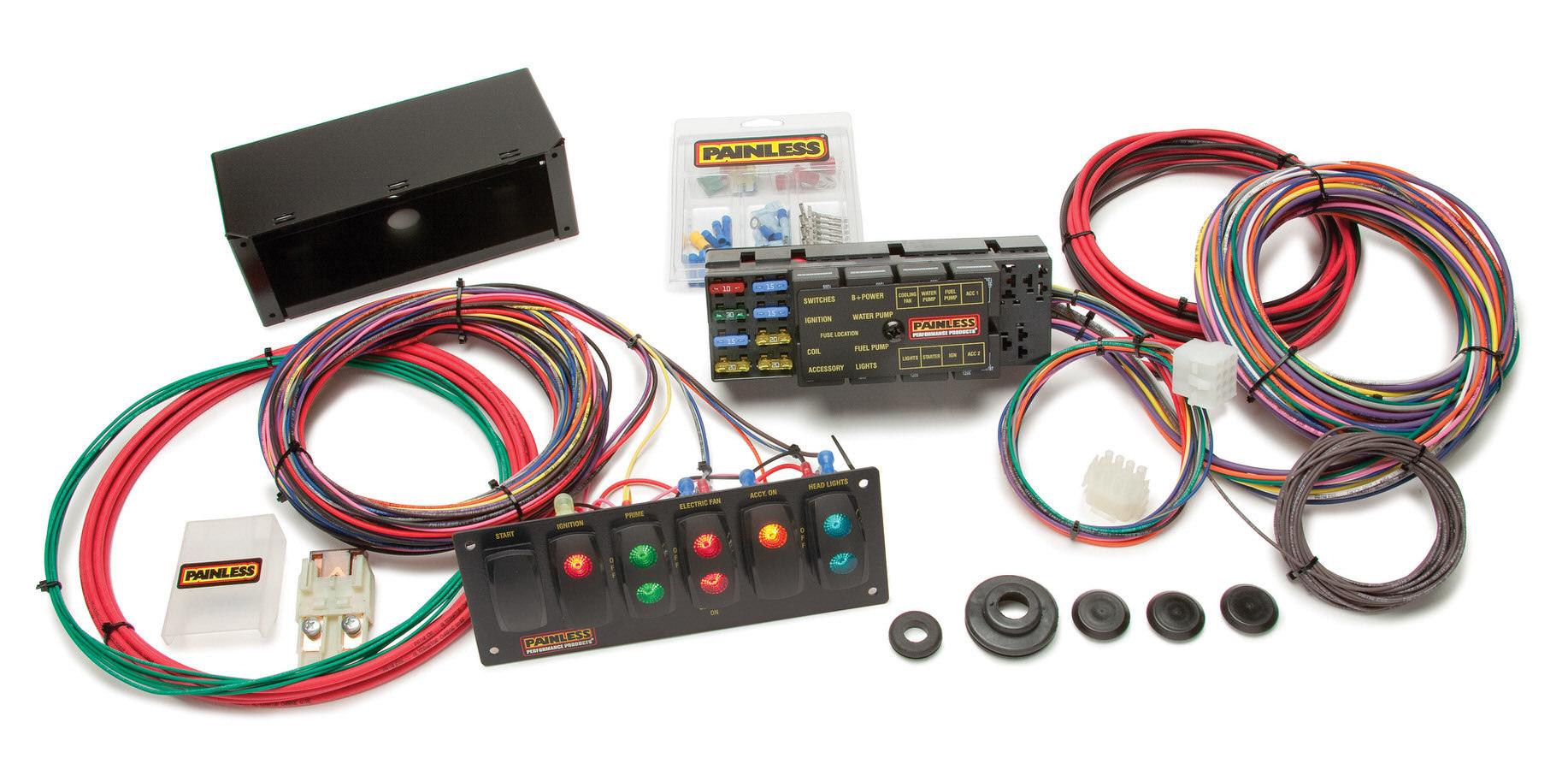 10 Circuit Race Car Wiring Harness - Painless Wiring - Restoration ...