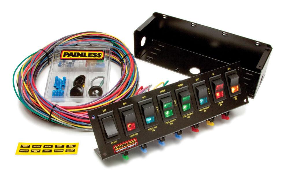 8 Switch Panel W/Harness - Painless Wiring - Restoration Performance