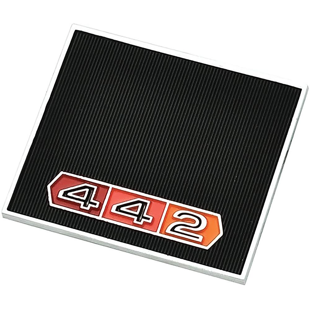 1966 Oldsmobile 442 Dash Panel Emblem 442 In Tri-color Bar With Black ...