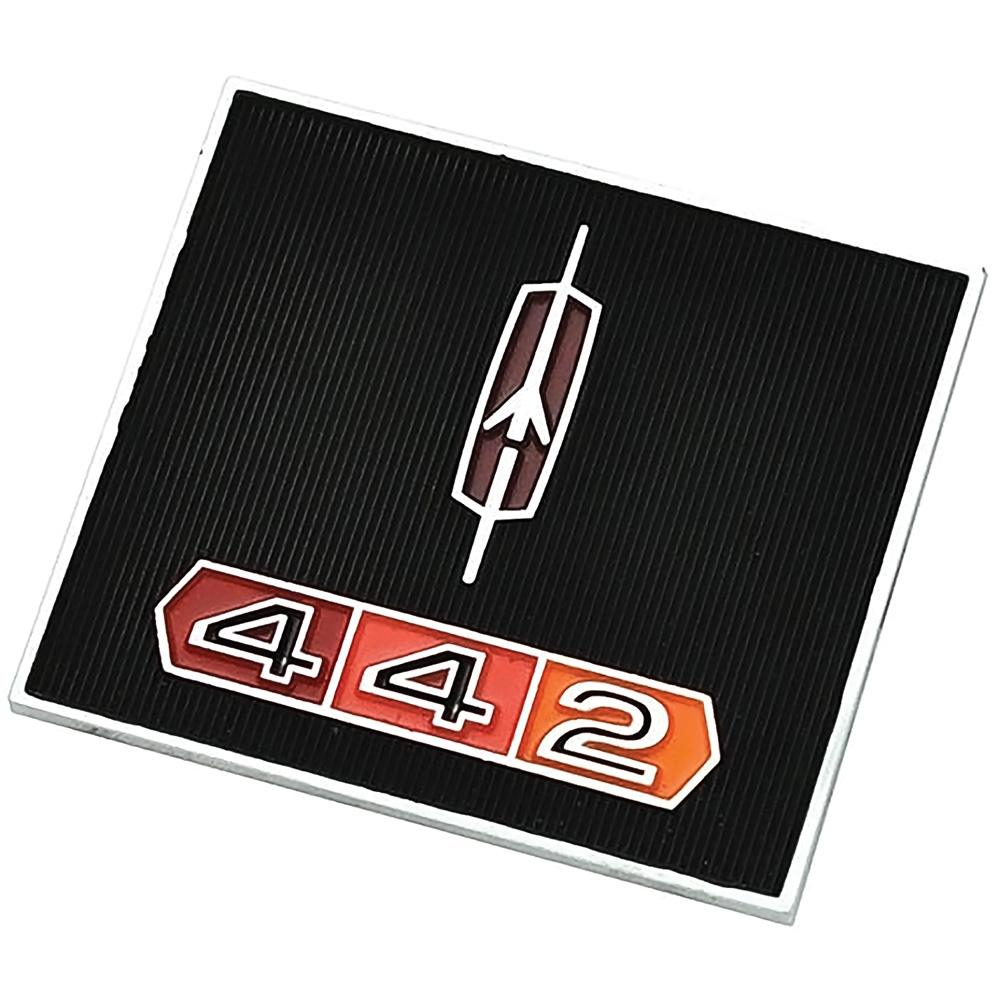 1967 Oldsmobile 442 Dash Panel Emblem Rocket 442 With Tri-color Bar ...