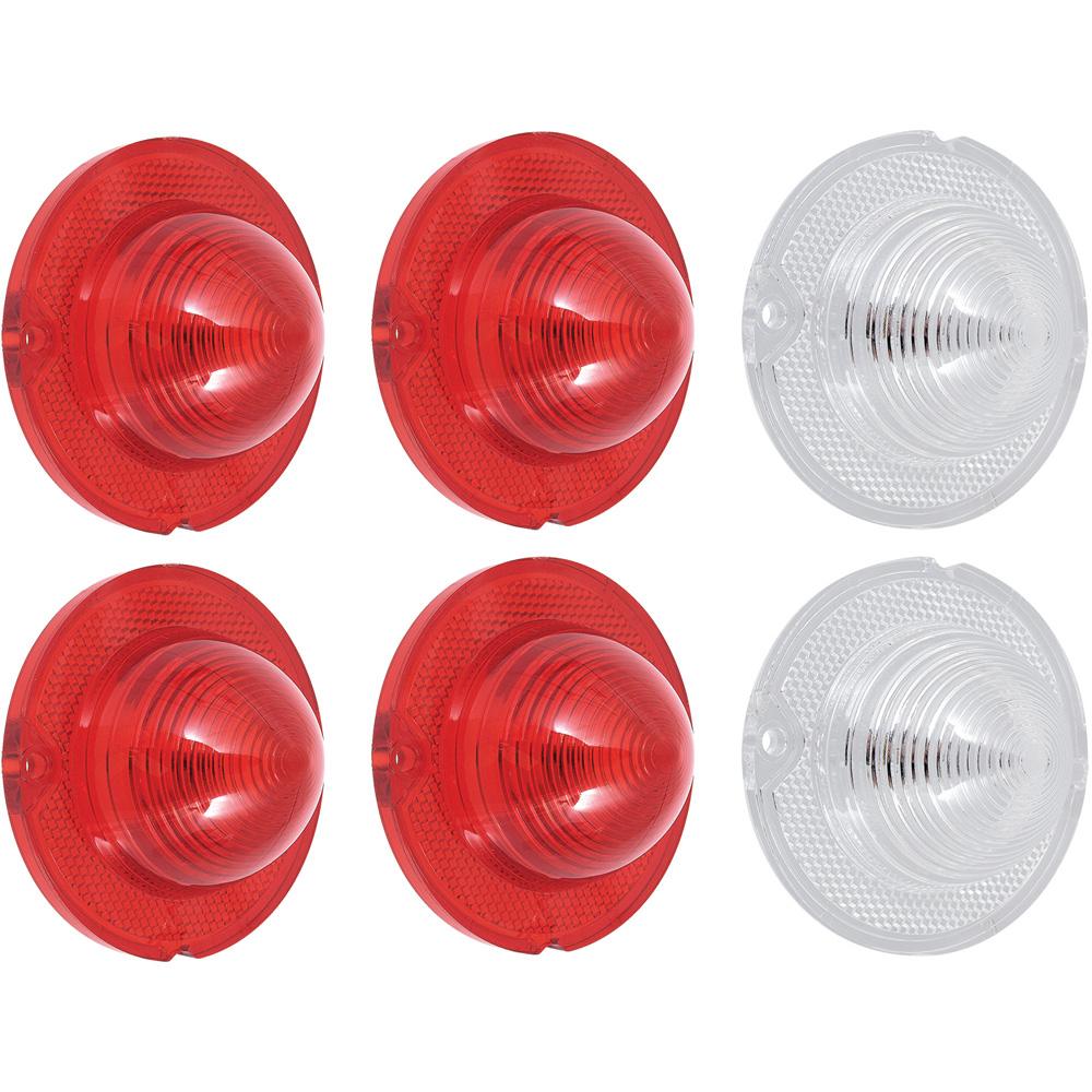 1958 Impala Tail Lamp and Back Up lamp lens Set 6 Piece Lens Set - OER ...
