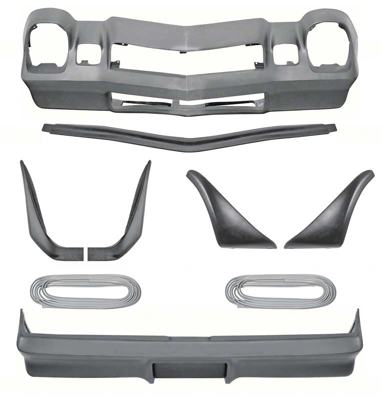 1978-81 Camaro Z28 Bumper Covers, Spoiler & Side Flairs Kit 7-Pieces ...