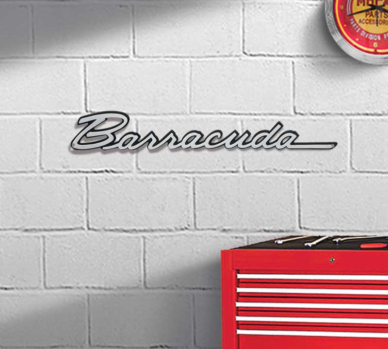 Photorealistic Metal Sign Barracuda Logo Measures 20" X 3" - OER ...