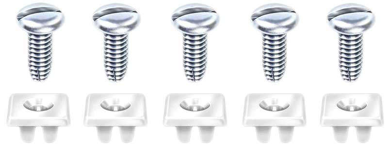 License Plate Mounting Nut and Screw Set 10 Piece Set Front and Rear ...