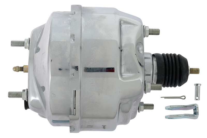 8" Power Brake Booster Dual Diaphragm Universal Bendix Style Chrome ...