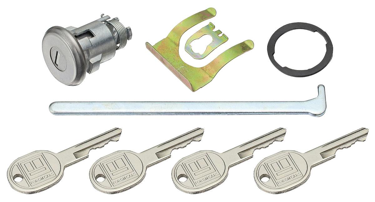 Lock Set, Trunk, 1964-66 & 1968-88, w/Round Keys - Set - Restoparts ...